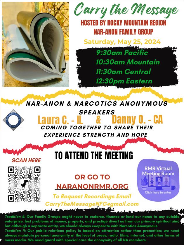 May 25, 2024: Carry the Message – May 2024 – Rocky Mountain Region Nar-Anon Family Groups