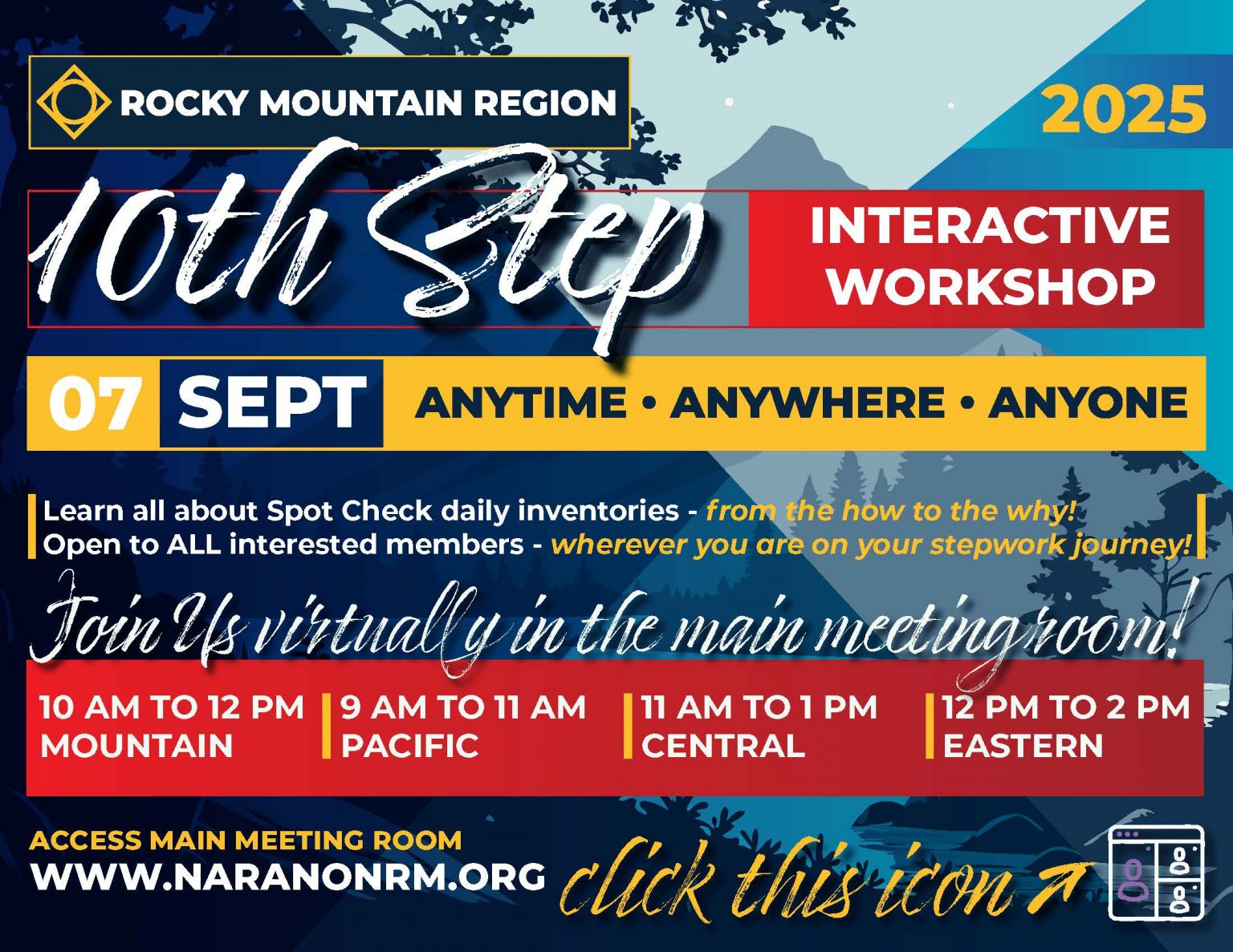 Sept. 7, 2025 10th Step Interactive Workshop – Rocky Mountain Region ...